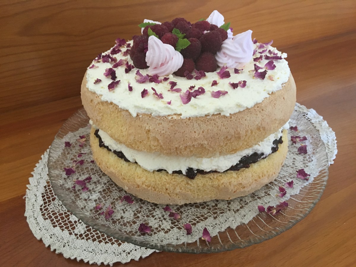 Raspberry and Rose Sponge Cake – Sweet Treats by the Sea